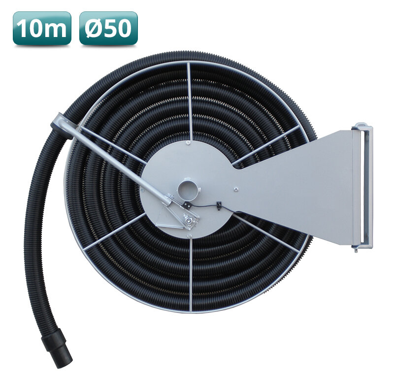 Hose reel 50mm 10 meter | Dust extraction | Vacuum cleaners.com